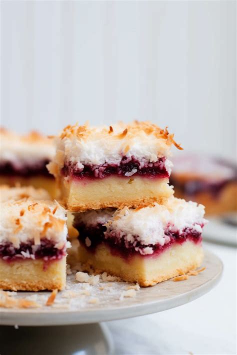 Raspberry Jam Coconut Slice