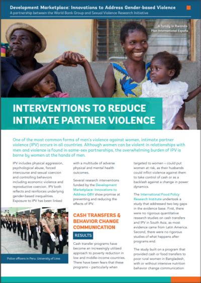 Interventions To Reduce Intimate Partner Violence Svri