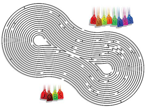 Round Square Maze Success Complex Confusing Vector Success Complex