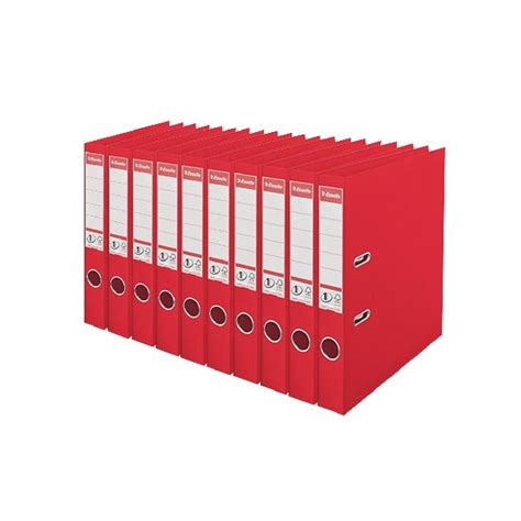 Esselte A4 Lever Arch Pp 50mm Red Es80731 Cazaar