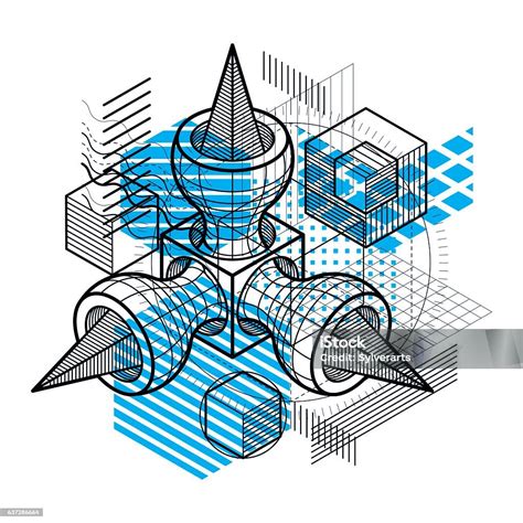 등등도성 선 벡터 일러스트레이션이 있는 추상 배경입니다 0명에 대한 스톡 벡터 아트 및 기타 이미지 0명 3차원 형태 건설 산업 Istock