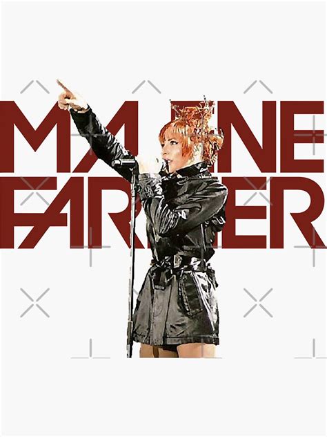 Vintage Mylene Farmer Idol Gift Fot You Sticker By Carmenmaggio Redbubble