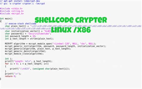 Shellcode Crypter Linuxx86 Nandtech
