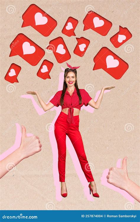 Imagen Creativa De Collage De Dibujos De Una Bella Y Bonita Mujer