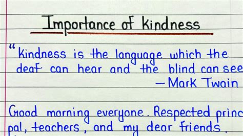 Speech On Kindness In English Best Speech On Importance Of Kindness