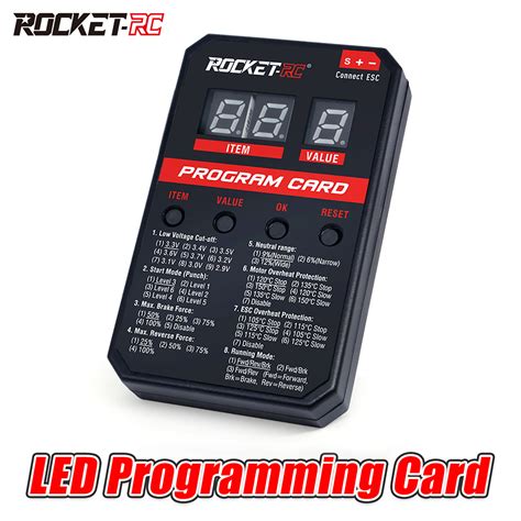 Rocket RC Rocket V2 LED Program Card For Rocket V2 ESC 45A 60A 80A 100A ESC Shopee Singapore