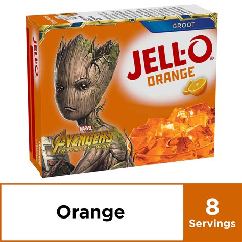 Jell O Orange Instant Gelatin Mix 6 Oz Box