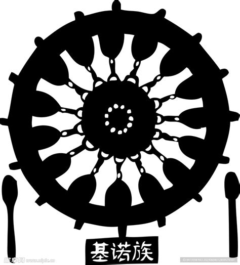 基诺族图腾剪纸设计图 传统文化 文化艺术 设计图库 昵图网