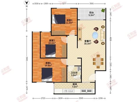 【笔架山公馆租房上梅林租房】整租·笔架山公馆3室2厅 朝南 深圳乐有家