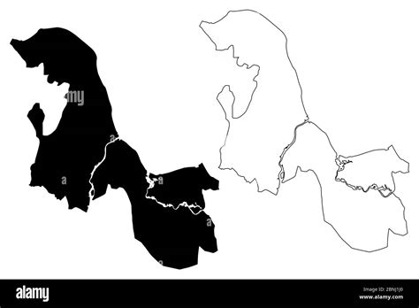 Thane City Republic Of India Maharashtra State Map Vector