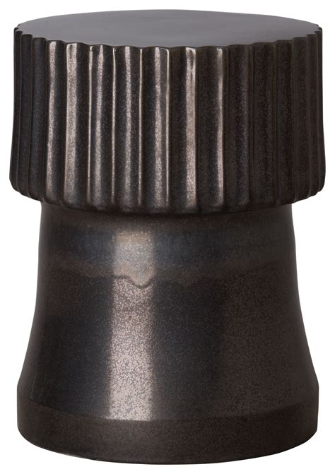 Gun Metal Alex Stool Transitional Accent And Garden Stools By