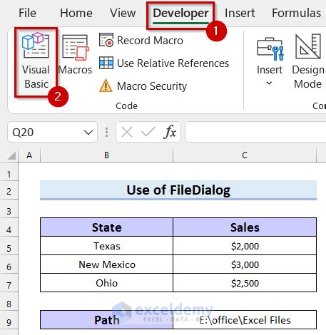 How To Open Folder And Select File Using Excel VBA Examples