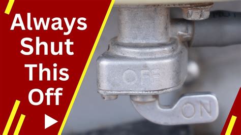 How To Turn Fuel Shut Off Valve On Or Off Youtube