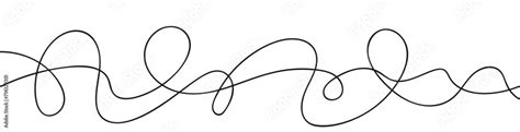 Thin Wavy Line Pattern With Flowing Curves Undulating Abstract Background Squiggle Design For