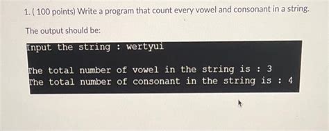 Solved 1 100 Points Write A Program That Count Every