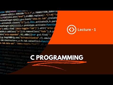 Introduction To C Language Lecture Youtube