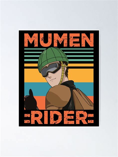 Mumen Rider Bicycle Vintage 無免ライダー Punch One Fans Serious Meme Poster