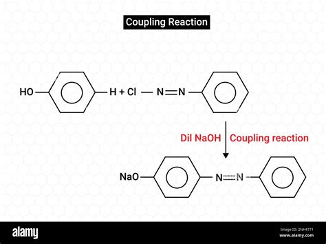 Coupling Reaction Predominantly Takes Place At The Para Position Stock Vector Image And Art Alamy