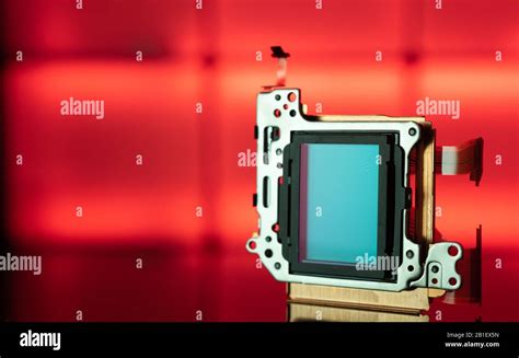Modern CMOS Camera Image Sensor Digital Dslr Camera Cmos Sensor Removed From Camera Stock Photo