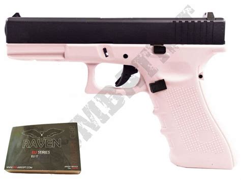 Raven Eu17 Airsoft Pistol G17 Gas Bb Gun Pink 2 Tone Kombatkit