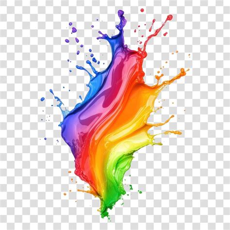Rainbow Splash Abstract Art Graphics Premium Ai Generated Psd