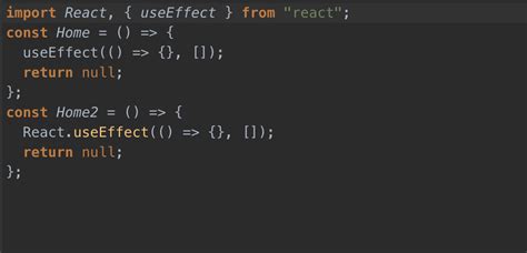 Reactjs Is There A Difference Between Eg Useeffect And React