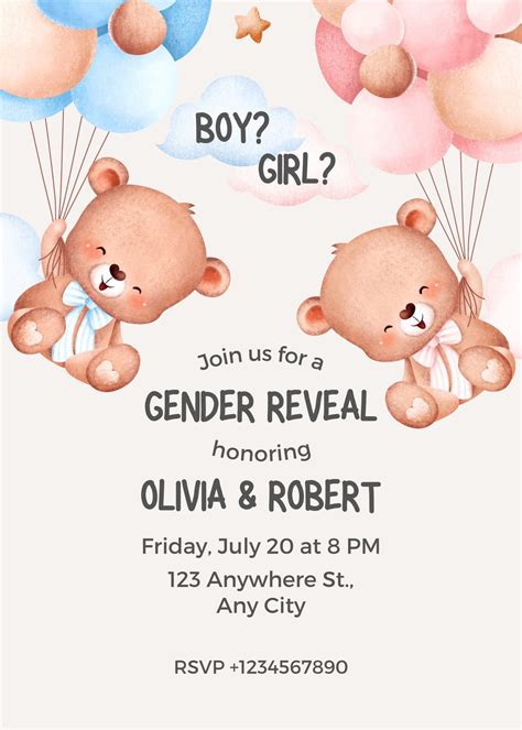Free Printable Gender Reveal Invitations Free Printable A Z