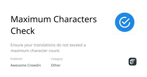Maximum Characters Check For Translations Crowdin Store