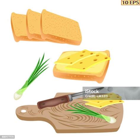 버터 허브와 치즈 샌드위치입니다 토스트입니다 빵입니다 잘라 진된 빵입니다 샌드위치의 빵 0명에 대한 스톡 벡터 아트 및 기타 이미지 Istock