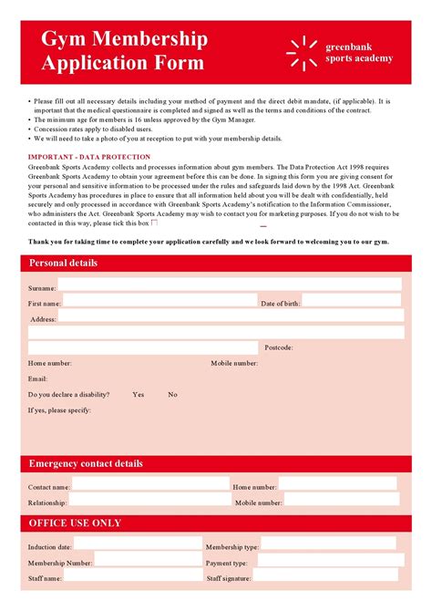 30 Membership Application Form Templates [word Excel Pdf