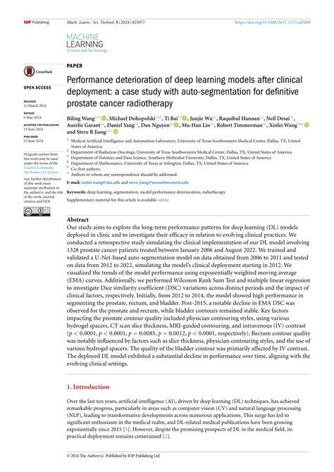 Pdf Performance Deterioration Of Deep Learning Models After Clinical