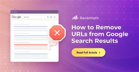 How To Remove Urls From Google Search Results Rank Math