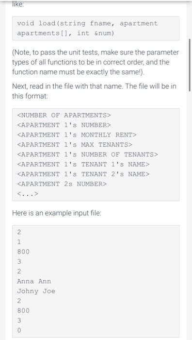 Solved Write A Program That Manages The Apartments In An