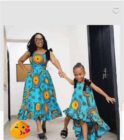 African Mom And Daughter Matching Dress For Photoshootafrican Mom And