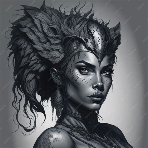 Premium Vector Human Cheetah Queen Vector Illustration