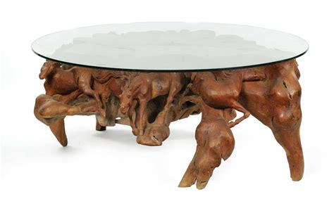 Lot 1472 A Stylish Carved Root Wood Coffee Table