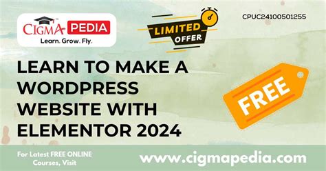 learn to make a wordpress website with elementor 2024 free udemy