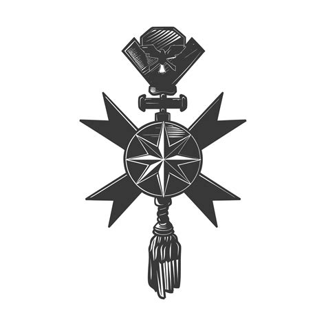 Ai Generated Silhouette War Medal Of Honor Black Color Only 40738286 Png
