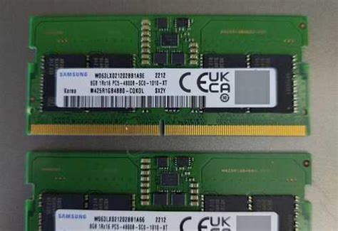 Оперативная память Ddr5 8gb 4800 Sodimm Samsung Festima Ru Мониторинг объявлений
