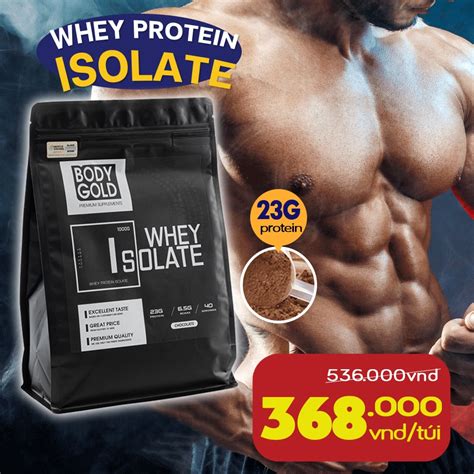 Sữa Tăng Cơ Whey Protein Isolate Body Gold Tăng Cơ Giảm Mỡ Thừa