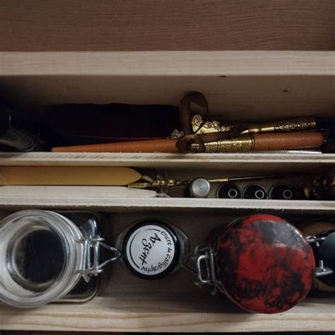Unfinished Wood Box Hinged Lid Three Compartments Etsy