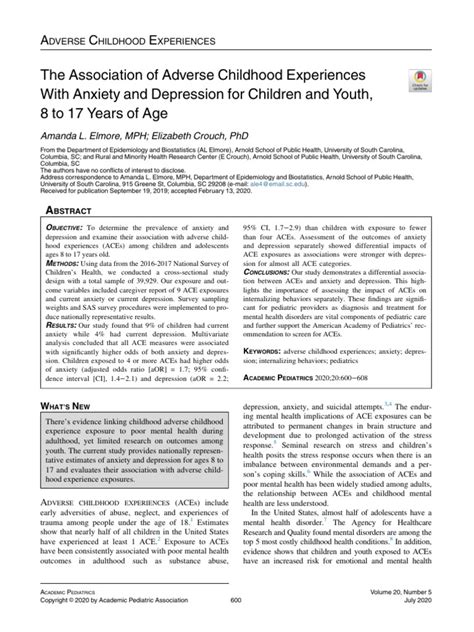 Elmore 2020 Pdf Mental Disorder Major Depressive Disorder