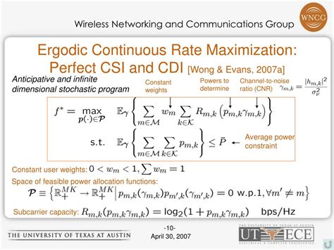 Ppt A Unified Framework For Optimal Resource Allocation In Multiuser Multicarrier Wireless