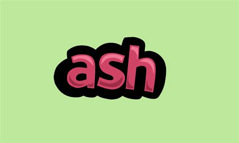 Ash Writing Vector Design On A Green Background 15013705 Vector Art At Vecteezy