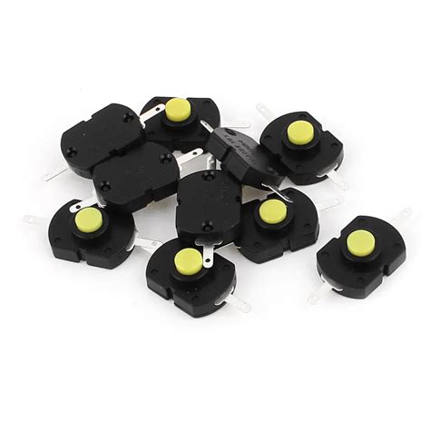 UXCELL 10Pcs Tactile Switches Ac 250v 1 5A 2 Terminals On Off Latching Dip Push Button Tact