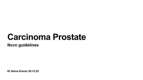 Prostate Cancer Guidelines 2023 Ppt