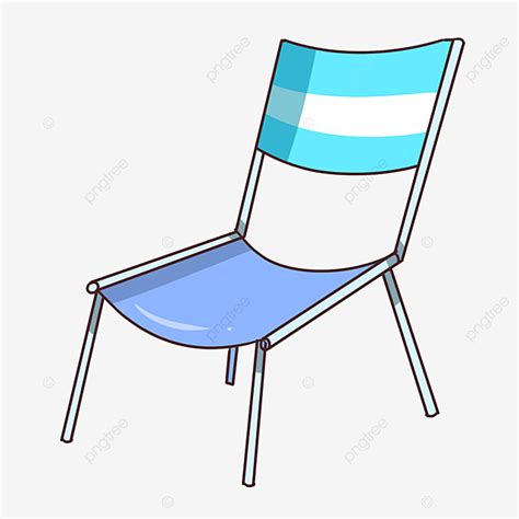 파란색 미니멀리스트 비치 의자 일러스트 그림 해변 의자 클립 아트 비치 의자 의자 Png 일러스트 및 Psd 이미지 무료
