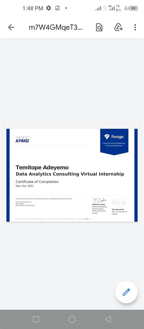 Temitope Adeyemo On Linkedin Complete Thank You Kpmg