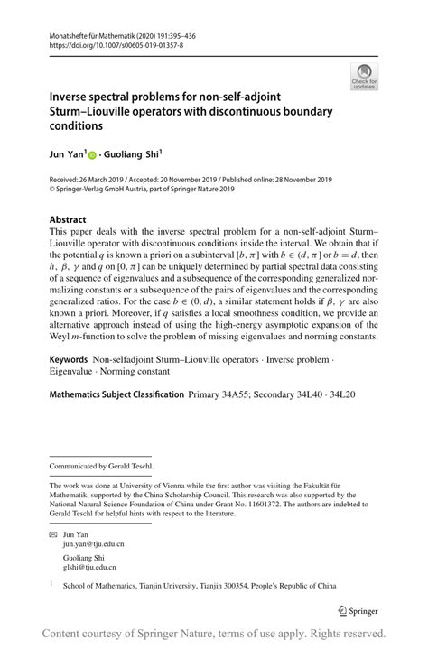Inverse Spectral Problems For Non Self Adjoint Sturm Liouville