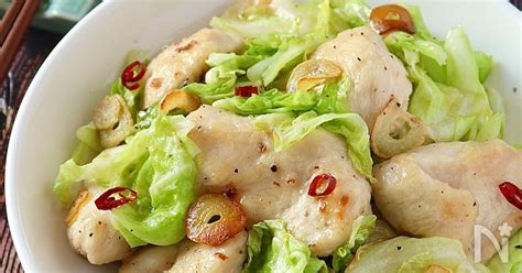 鶏むね肉と春キャベツのペペロン風炒め レシピサイトnadia